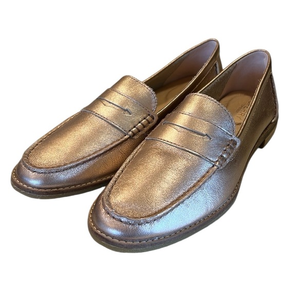 Sperry | Shoes | Sperry Topsider Rose Gold Seaport Leather Penny Loafer ...